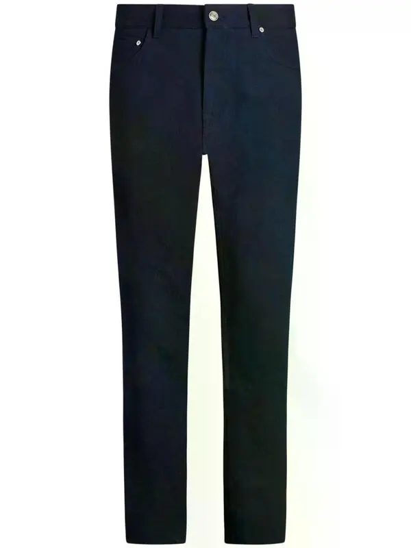 Etro Slim-cut Jacquard Jeans - Blue