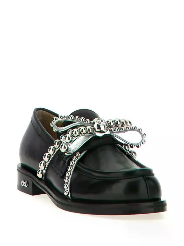 Mach & Mach Stud-embellished Leather Loafers