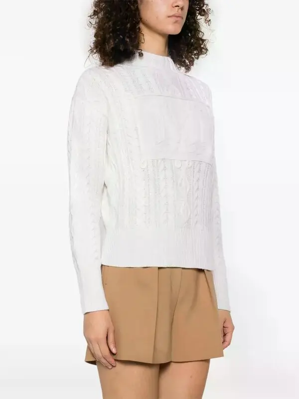 Max Mara Miranda Intarsia-knit Sweater - White