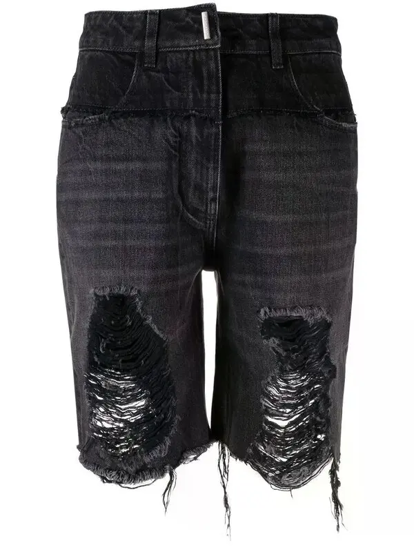 Givenchy Denim Knee-length Shorts - Black