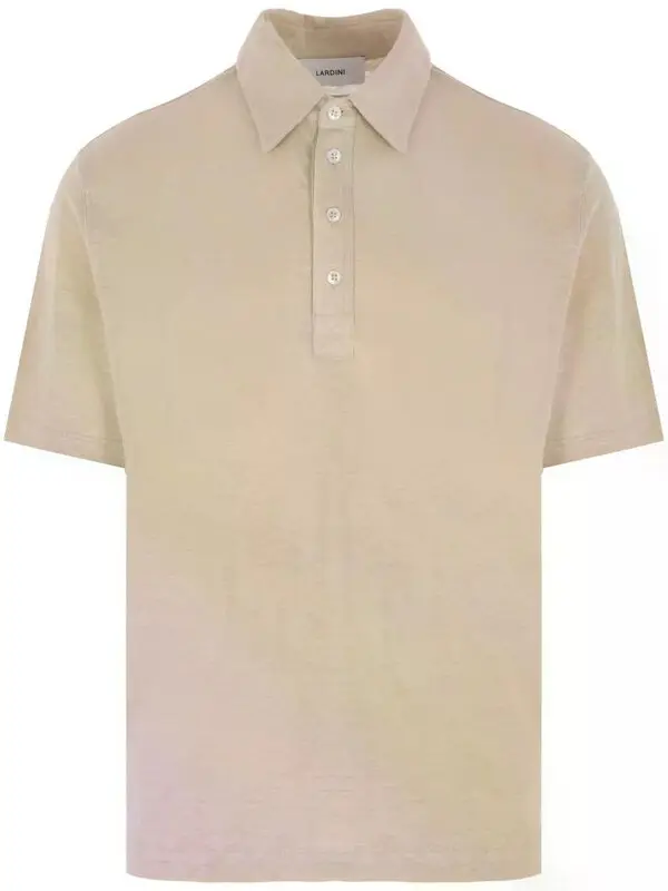 LARDINI Button-down Polo Shirt - Neutrals