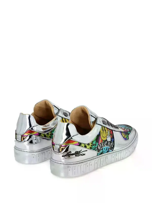 Philipp Plein Mirrored-leather Sneakers