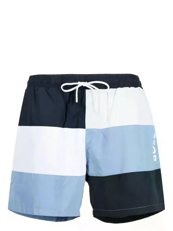 BOSS Colourblock Swim Shorts - Blue