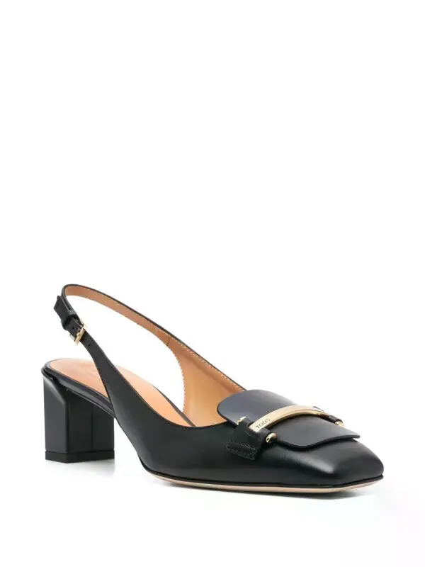 TOD'S 50mm Leather Slingback Pumps - Black