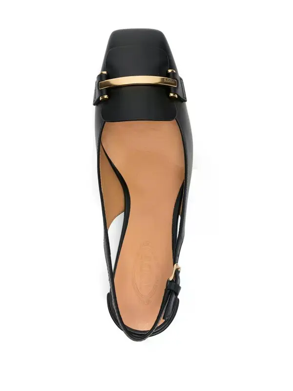 TOD'S 50mm Leather Slingback Pumps - Black