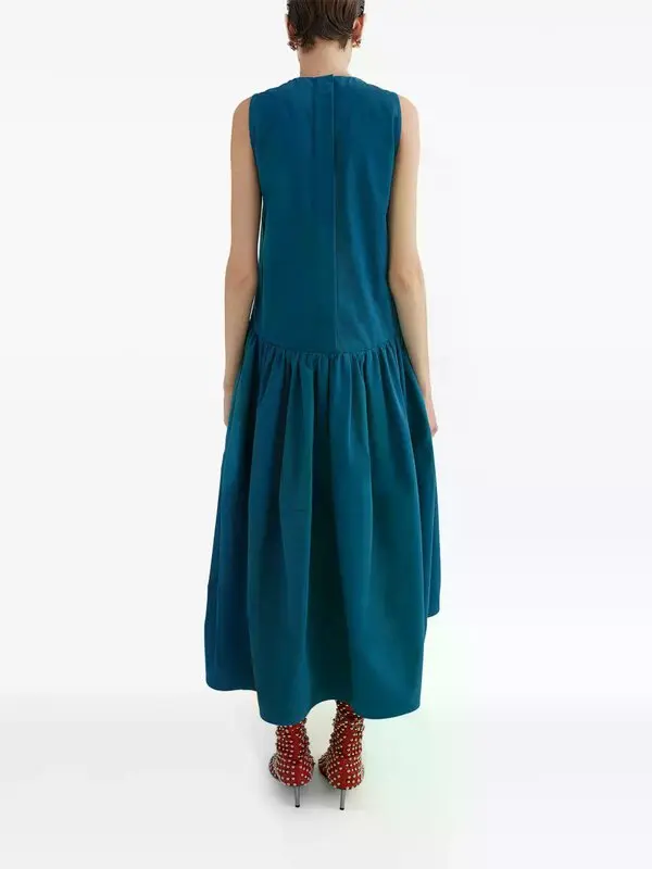 JIL SANDER Pleat-detail Midi Dress