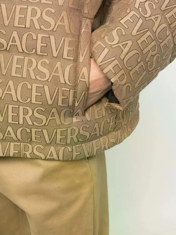 Versace Allover Logo Puffer Jacket
