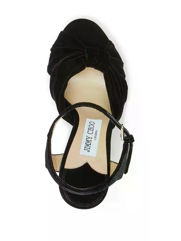 JIMMY CHOO Heloise 120mm Platform Sandals - Black