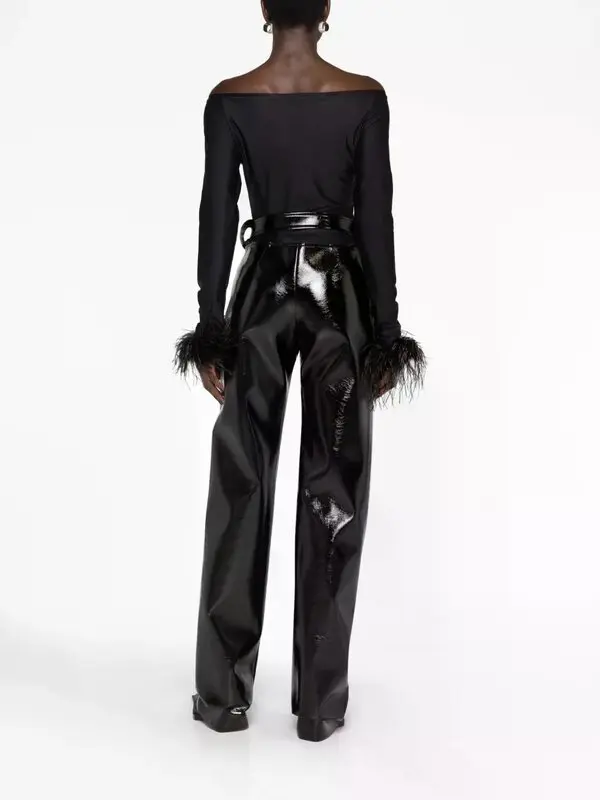 ATU BODY COUTURE Feather-cuffs Long-sleeve Top