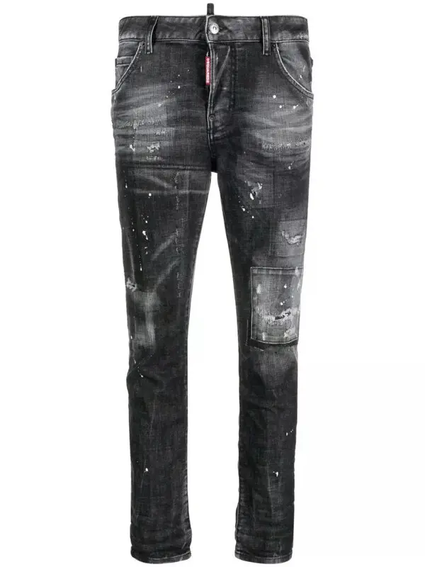 Dsquared2 Low-rise Distressed Skinny Jeans
