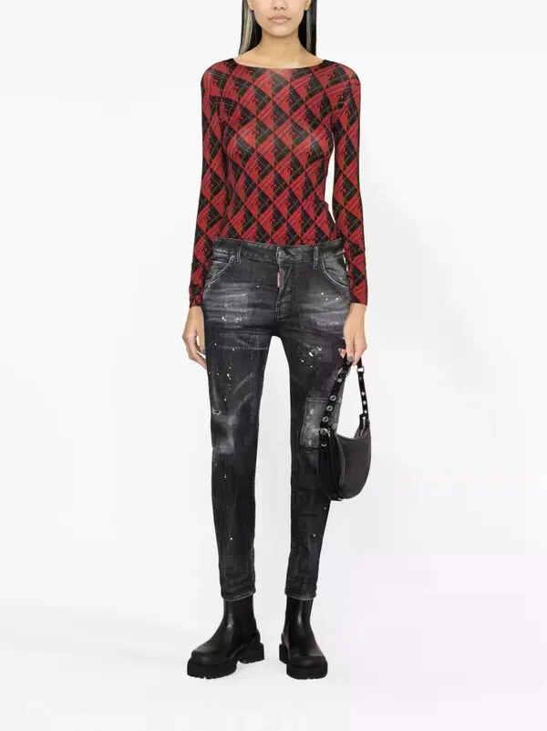 Dsquared2 Low-rise Distressed Skinny Jeans