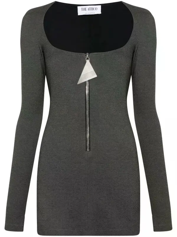 Attico Mélange-effect Mini Dress