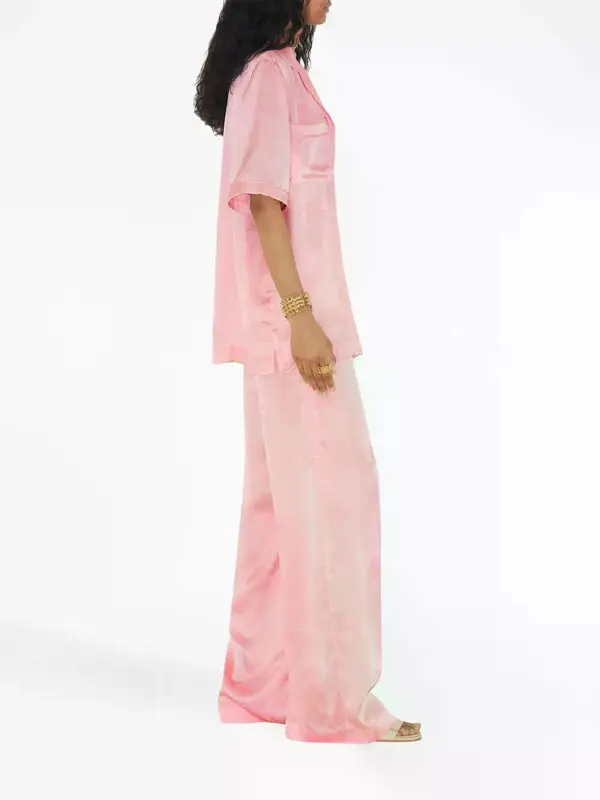Burberry Jacquard Wide-leg Trousers - Pink