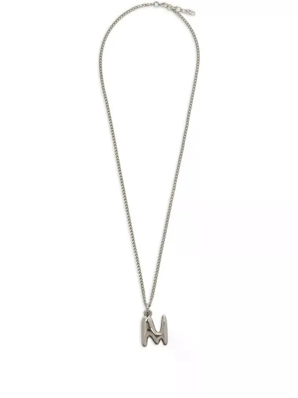MSGM Logo Necklace - Silver