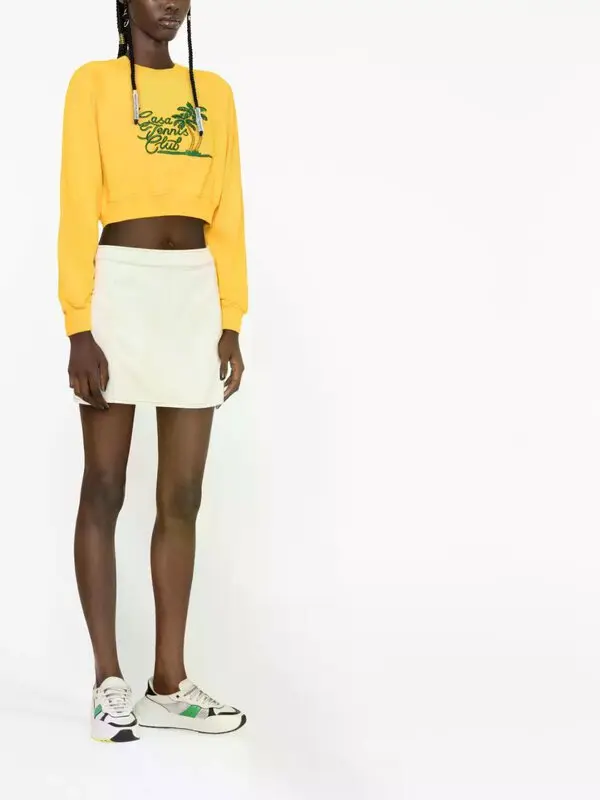 Palm Angels Bull Denim Miniskirt