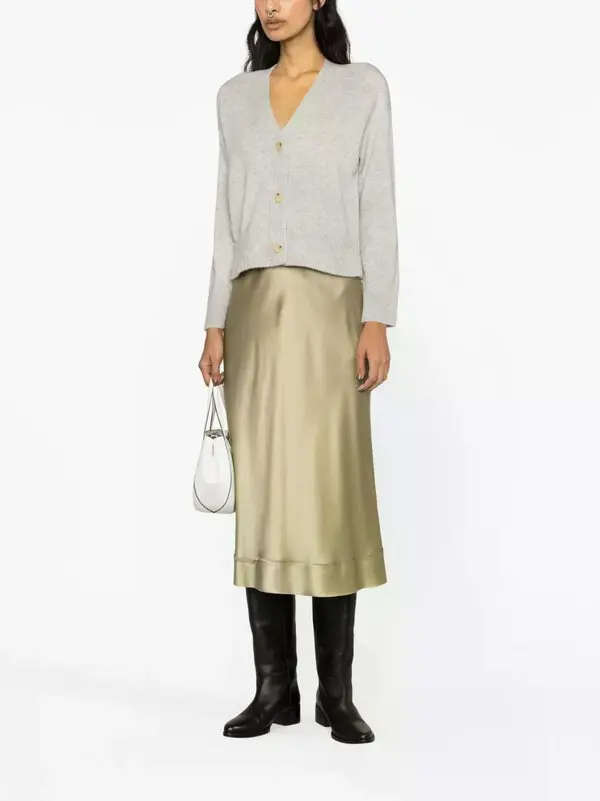Vince Wool-cashmere Blend Cardigan - Grey