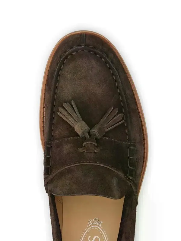 TOD'S Logo-debossed Suede Loafers