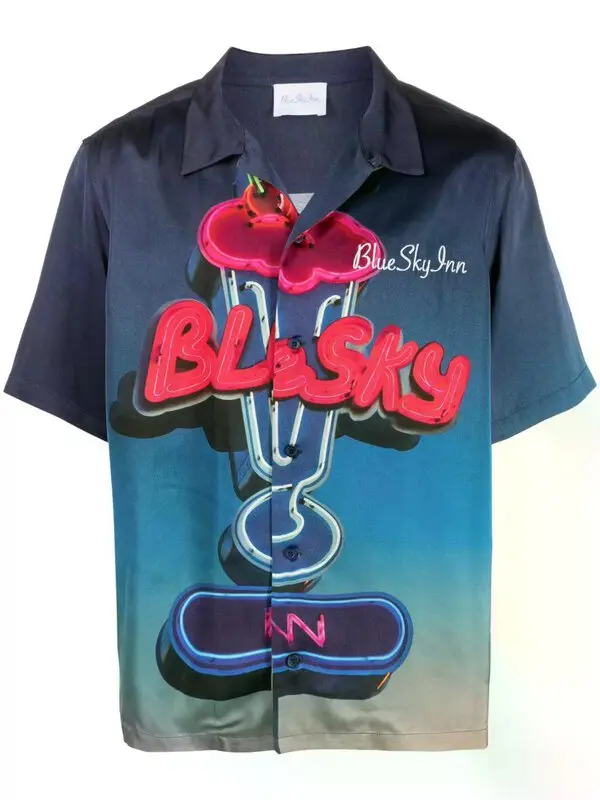 BLUE SKY INN Logo-print Short-sleeved Shirt