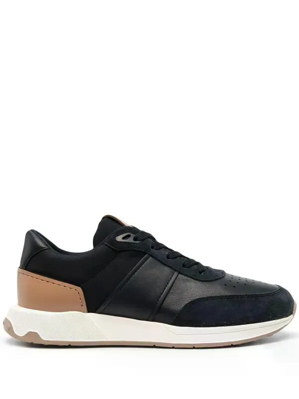TOD'S Leather-trimmed Low-top Sneakers - Blue