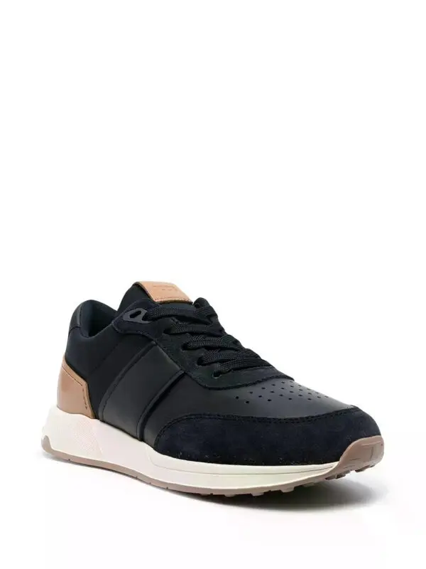 TOD'S Leather-trimmed Low-top Sneakers - Blue