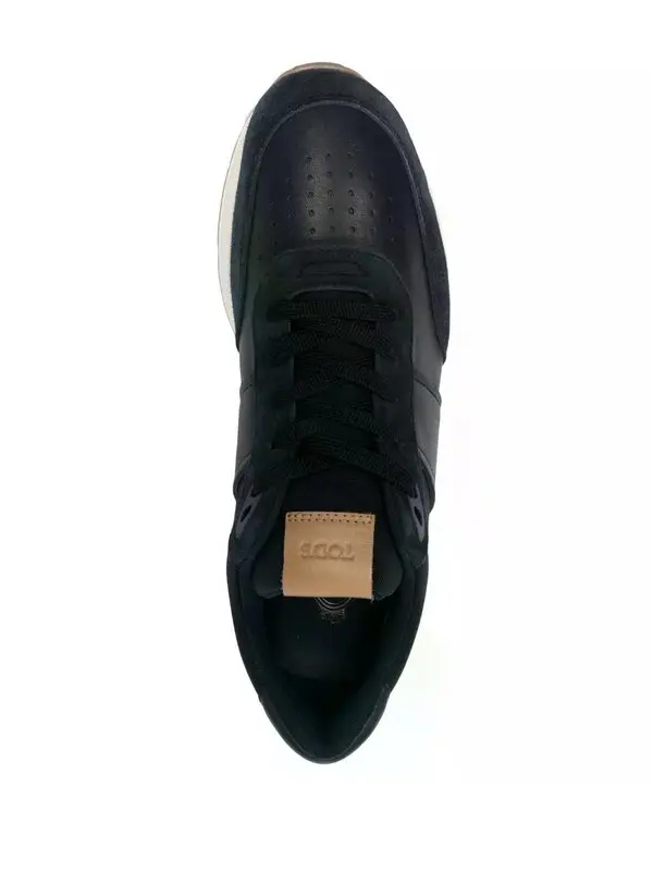 TOD'S Leather-trimmed Low-top Sneakers - Blue