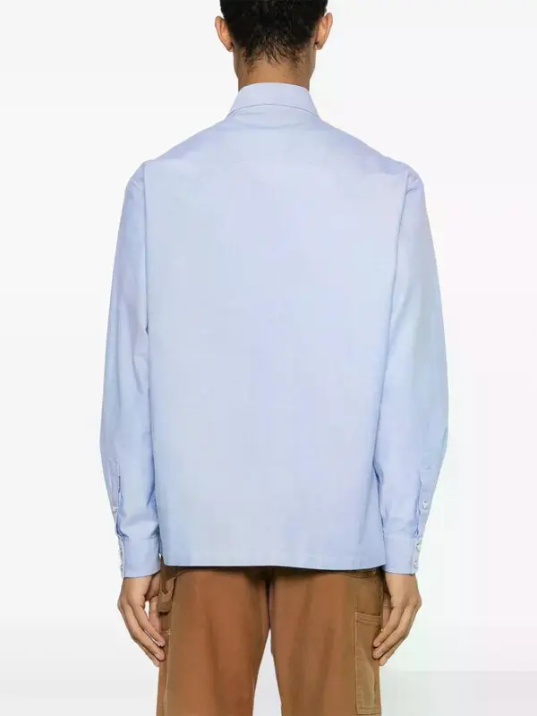 Palm Angels Monogram-embroidered Cotton Shirt