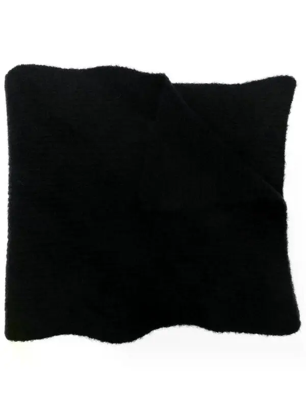 Calvin Klein Logo-embroidered Scarf - Black