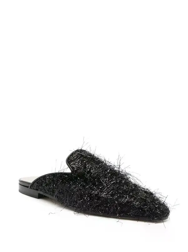 Fabiana Filippi Textured-finish Square-toe Mules