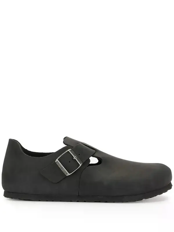 BIRKENSTOCK London Buckled Slippers - Black
