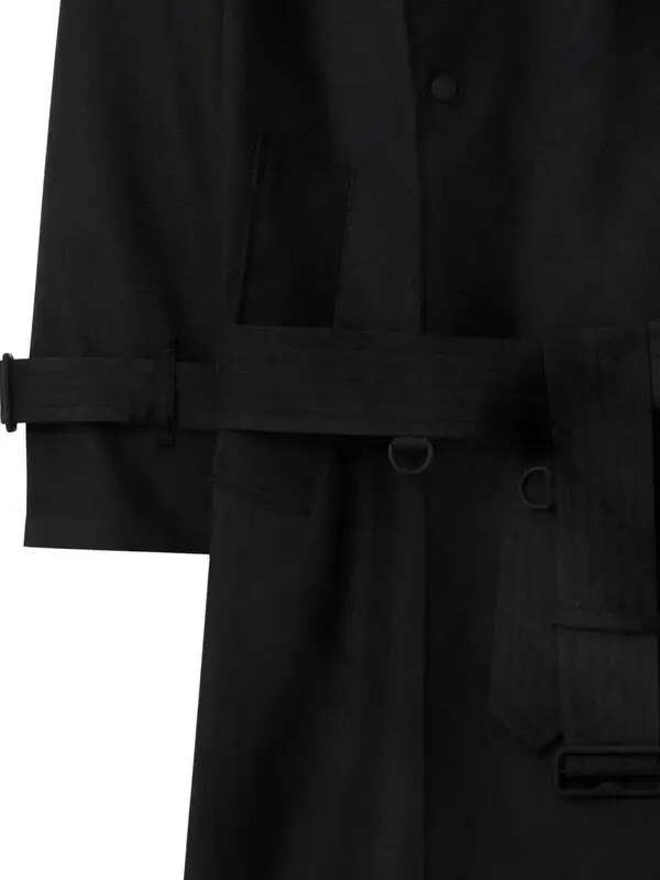 Burberry Double-breasted Belted Trench Coat - Black