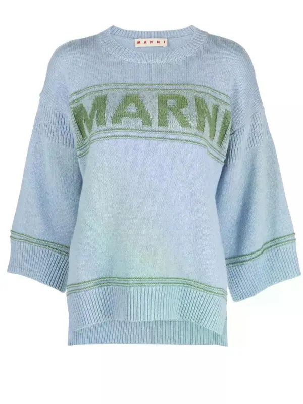 Marni Intarsia-logo Virgin Wool Sweater