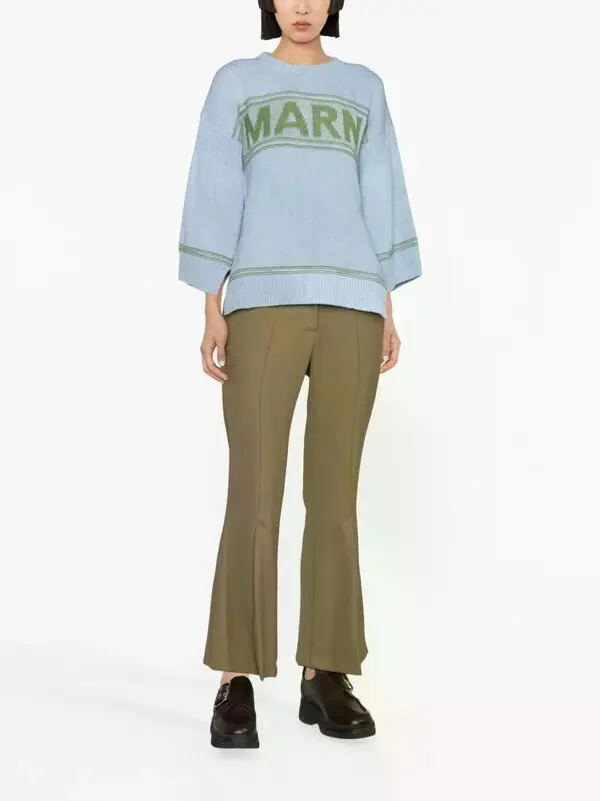 Marni Intarsia-logo Virgin Wool Sweater