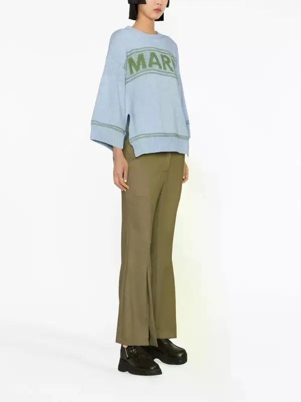 Marni Intarsia-logo Virgin Wool Sweater