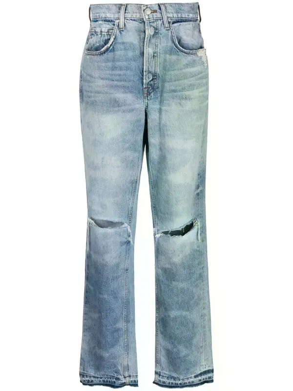 Cotton Citizen Kate Straight-leg Ripped Jeans