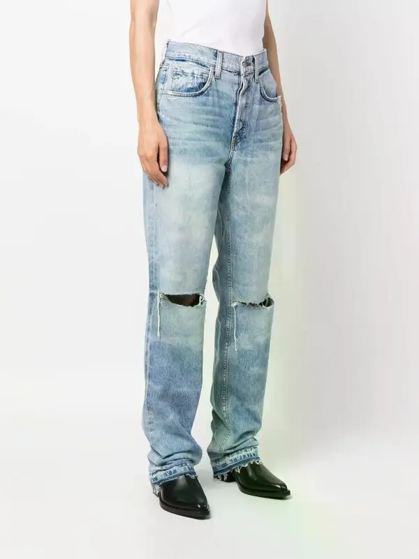 Cotton Citizen Kate Straight-leg Ripped Jeans