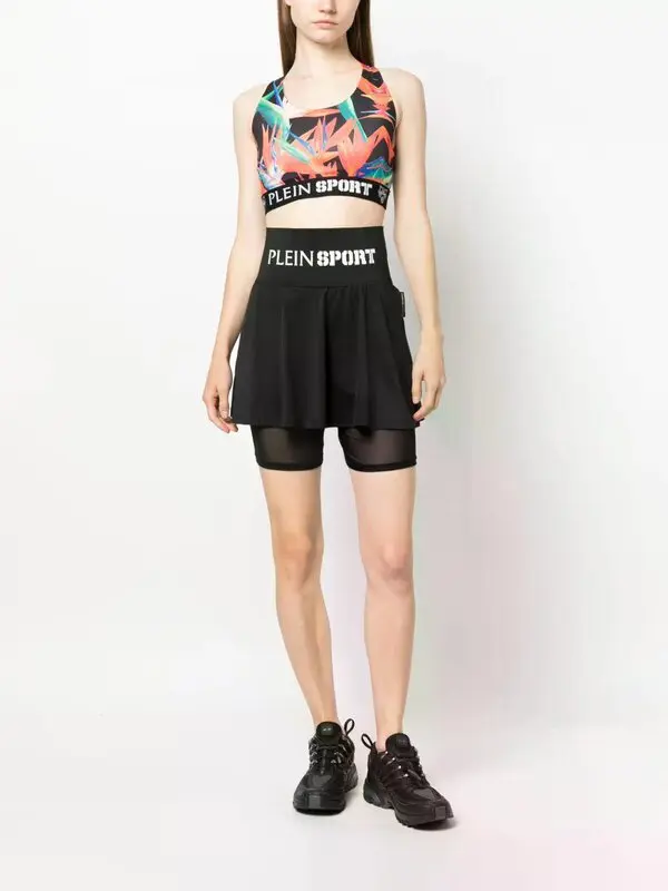 PLEIN SPORT Botanical-print Jogging Bra