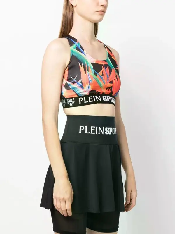 PLEIN SPORT Botanical-print Jogging Bra