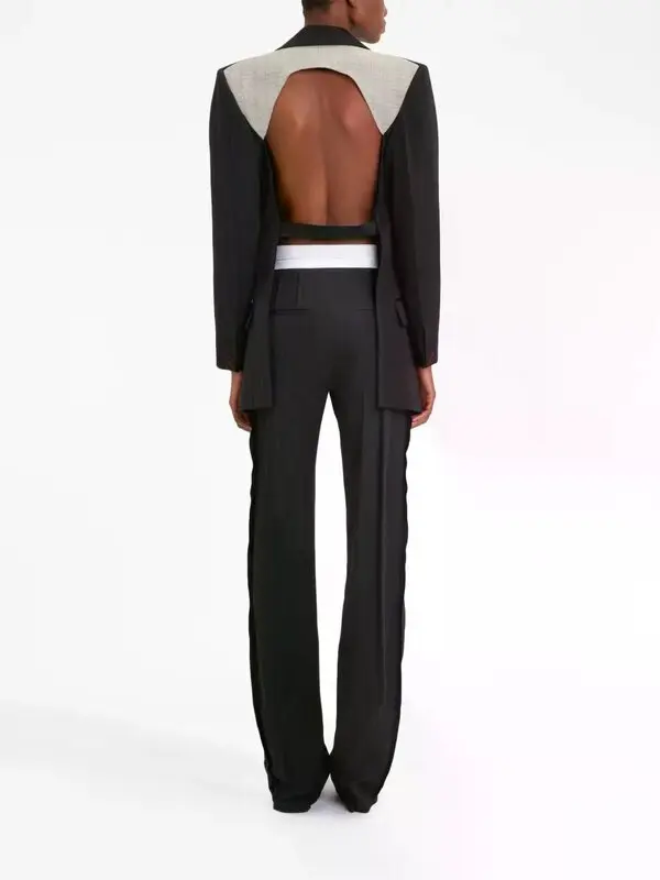 Victoria Beckham Open-back Single-breasted Blazer