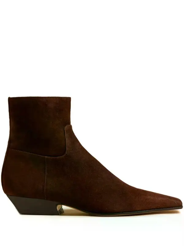 Khaite The Marfa Suede Ankle Boots - Brown