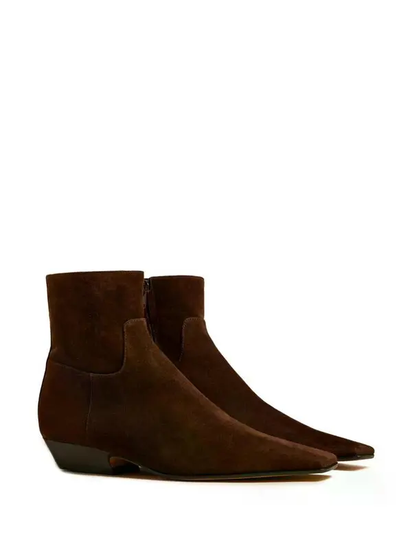 Khaite The Marfa Suede Ankle Boots - Brown