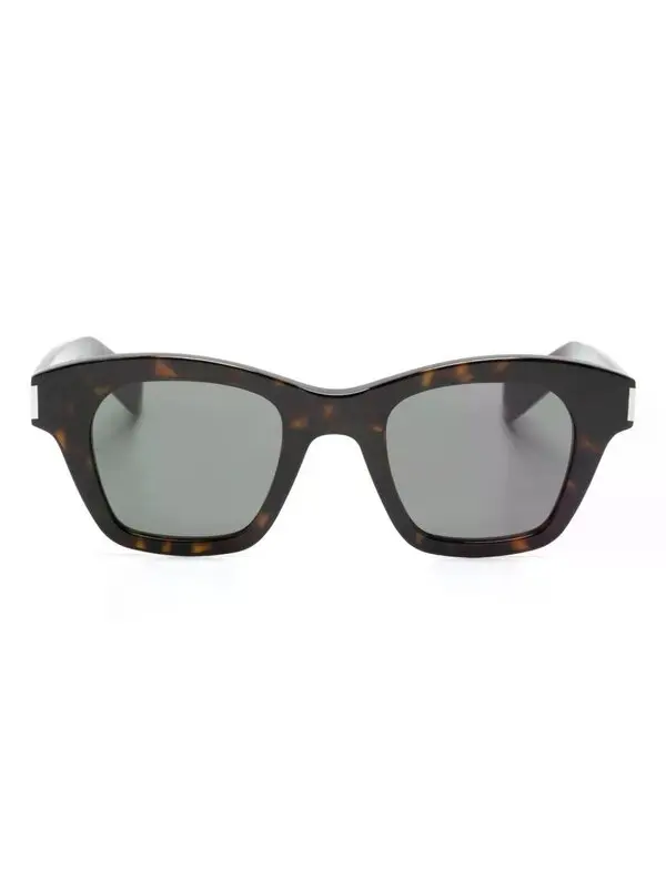 Saint Laurent Sl 592 Square-frame Sunglasses - Brown