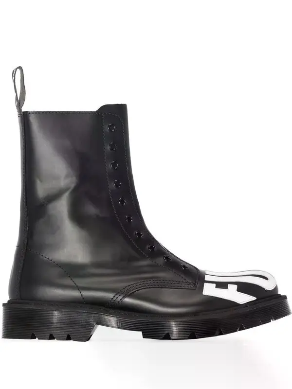 VTMNTS Slogan-print Army Boots