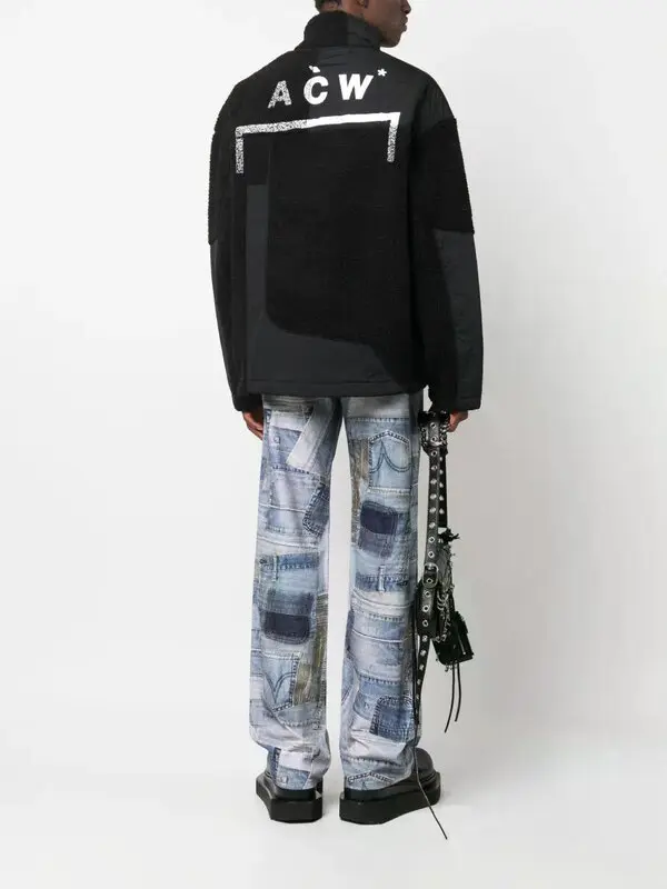 A-COLD-WALL* Bonded Axis Panelled Fleece Jacket - Black