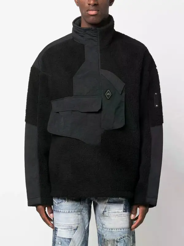 A-COLD-WALL* Bonded Axis Panelled Fleece Jacket - Black