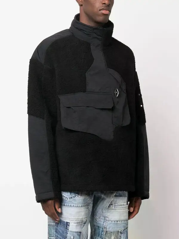 A-COLD-WALL* Bonded Axis Panelled Fleece Jacket - Black