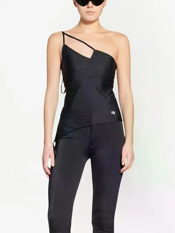 Balenciaga Asymmetric Strap-detail Tank Top