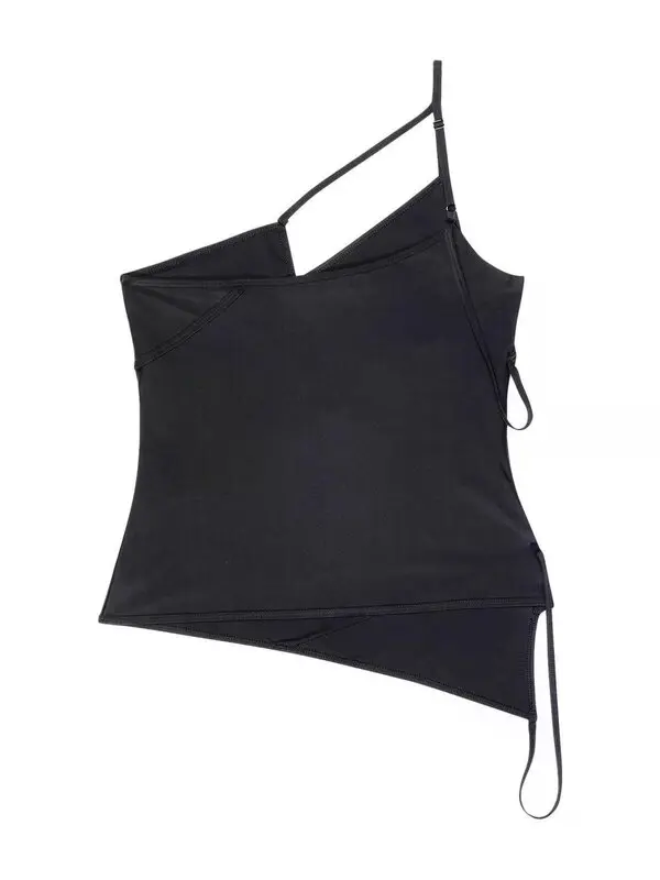 Balenciaga Asymmetric Strap-detail Tank Top