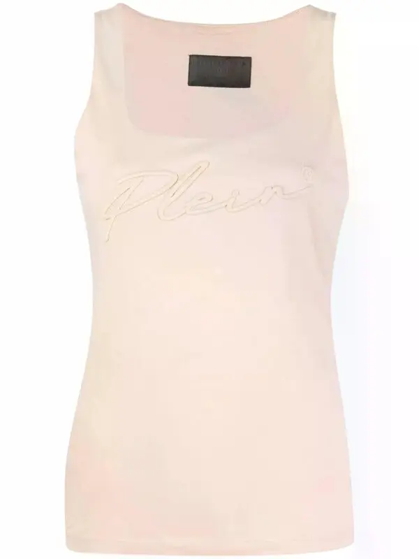 Philipp Plein Embroidered Logo Vest Top