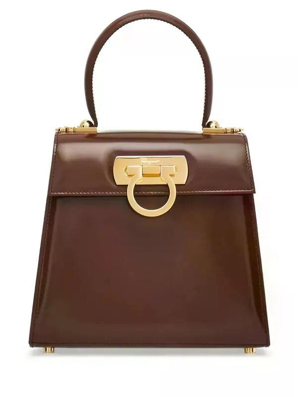 FERRAGAMO Iconic Top Handle Tote Bag - Brown
