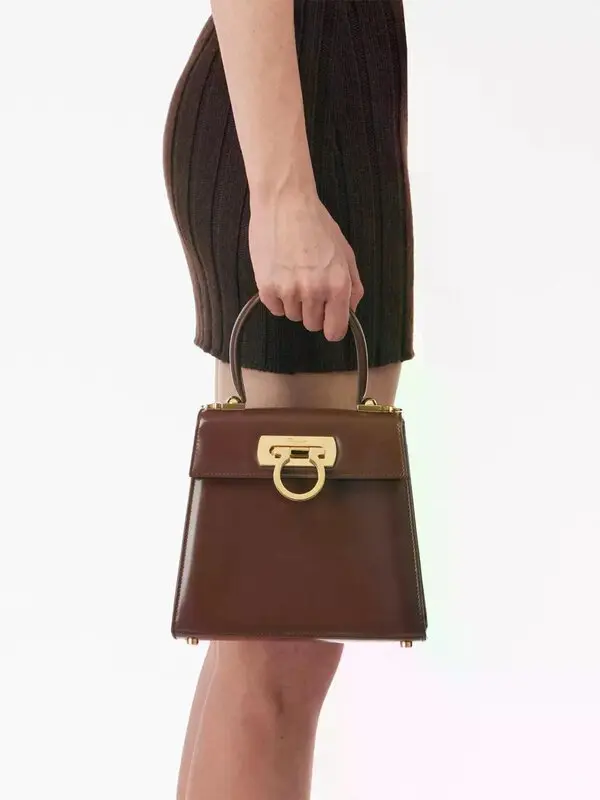 FERRAGAMO Iconic Top Handle Tote Bag - Brown